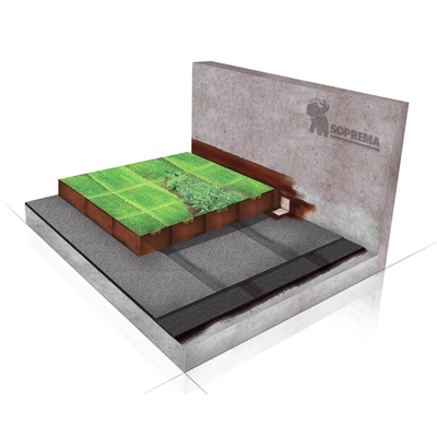 Membrane d'étanchéité (SOPRALENE FLAM jardin), rouleau de 5 x 1 m ...